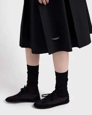 Prada Cotton Canvas Sweetheart Neckline Dress