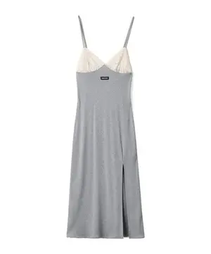Miu Miu Silk Jersey Dress - Grey