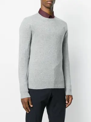 Prada Cashmere Ribbed Crew Neck Sweater
