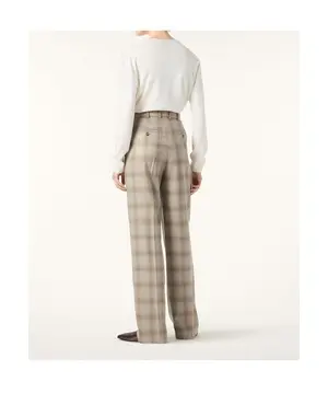 Loro Piana Hector Pleated Plaid Wide-leg Trousers