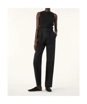 Loro Piana Boat Neck Sleeveless Top - Black