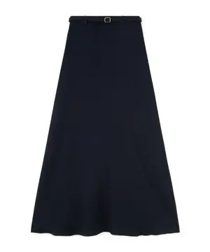 Loro Piana Miley Belted Midi Skirt