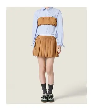 Miu Miu Waxed Suede Bandeau Top