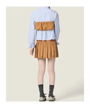 Miu Miu Waxed Suede Bandeau Top