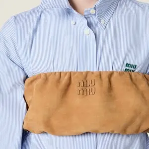 Miu Miu Waxed Suede Bandeau Top