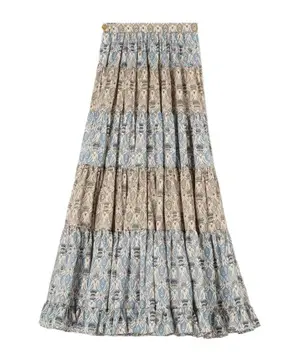 Loro Piana Herta Tiered Printed Skirt
