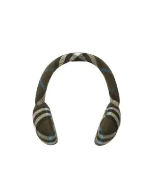 Burberry Checked Slip-on Padded Earmuffs - Comfortable Brown