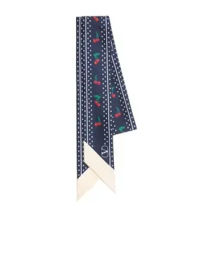 Valentino Garavani Cherryfic Vlogo Signature Scarf - Blue