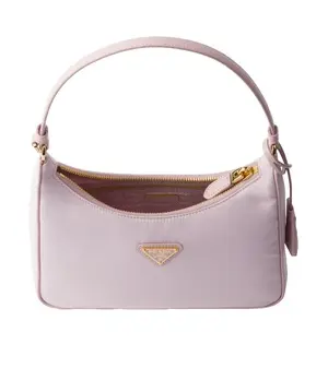 Prada Mini Zipper Handbag - Alabaster