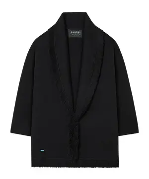Alanui Fringed Finest Coat - Black