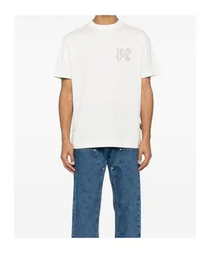Palm Angels Monogram Embellished Crewneck T-shirt