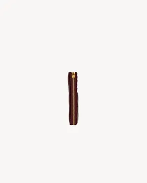 Saint Laurent Cassandre Bijou Patent Leather Zipper Card Holder
