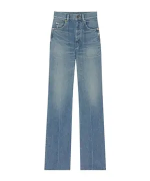 Saint Laurent 70's High Waisted Straight Leg Jeans