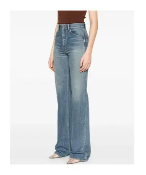 Saint Laurent 70's High Waisted Straight Leg Jeans