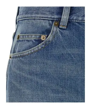 Saint Laurent 70's High Waisted Straight Leg Jeans