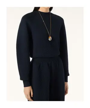 Loro Piana Wool Blend Crew Neck Sweater With Raglan Sleeves