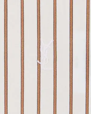 Saint Laurent Cassandre Shirt In Striped Cotton Poplin