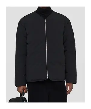 JIL SANDER Collarless Zip-up Down Jacket