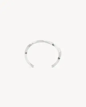 Saint Laurent Cassandre Cuff In Metal