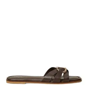 TWINSET Logo Buckle Slip-on Sandals