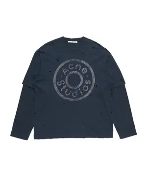 Acne Studios Layered Logo-print Distressed T-shirt