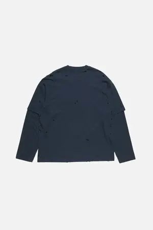 Acne Studios Layered Logo-print Distressed T-shirt