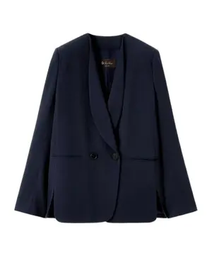 Loro Piana Double-breasted Textured Blazer
