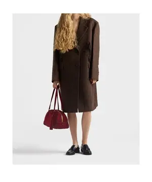 Prada Single-breasted Shetland Wool Coat