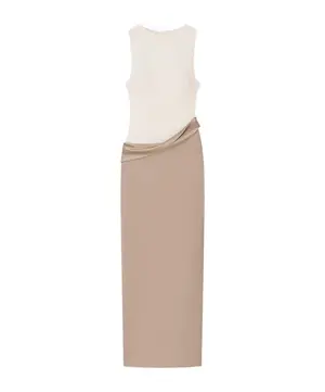 Nanushka Nanushka Draped Detail Maxi Dress Nude