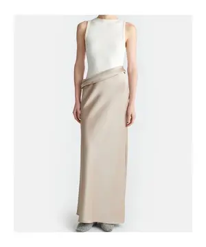 Nanushka Draped Detail Maxi Dress - Nude