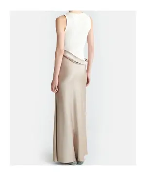 Nanushka Draped Detail Maxi Dress - Nude