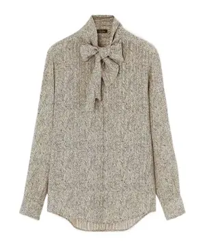 Loro Piana Angela Shirt With Pussy Bow Detail