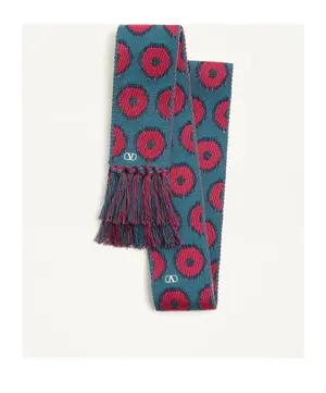 Valentino Garavani Antibes Cotton Scarf With Fringe