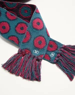 Valentino Garavani Antibes Cotton Scarf With Fringe