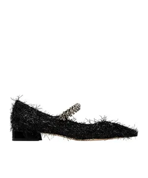 JIMMY CHOO Bing Pump Flats - Black/smoky