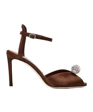 JIMMY CHOO Sacora 85 Embellished Stiletto Sandals