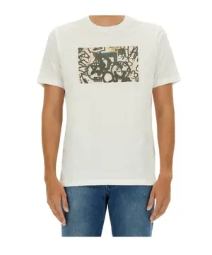 Paul Smith Graphic Printed Crewneck T-shirt - White