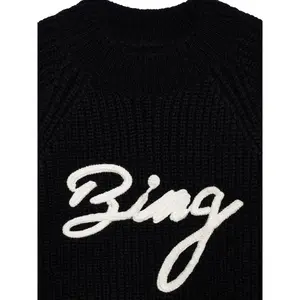 ANINE BING Logo Embroidered Crew Neck Sweater