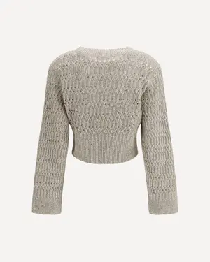 Brunello Cucinelli Long Sleeve V-neck Sweater With Sequins