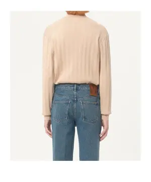 Valentino Garavani Button Detailed Long-sleeved Ribbed Polo Shirt