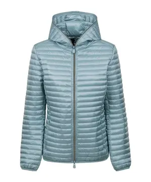 SAVE THE DUCK Quilted Hooded Jacket - Aqua