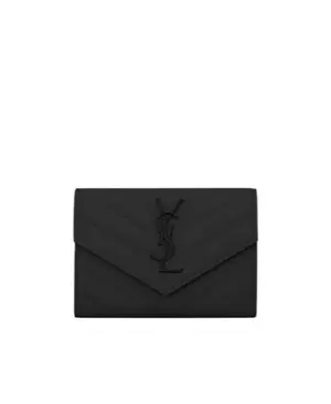 Saint Laurent Small Monogram Envelope Wallet - Black