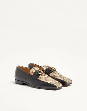 Valentino Garavani Vlogo Signature Kidskin And Python Loafer