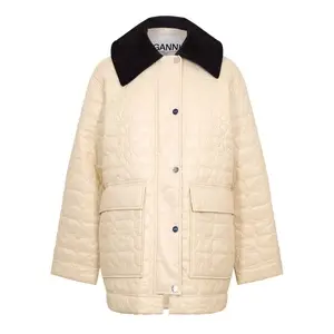 GANNI Lightweight Quilted Jacket - Nude