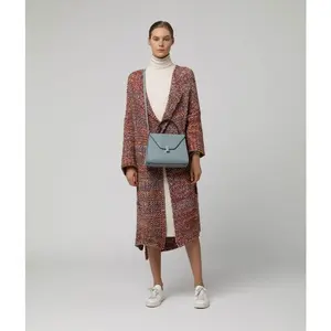 VALEXTRA Fold-over Top Handle Bag - Gray