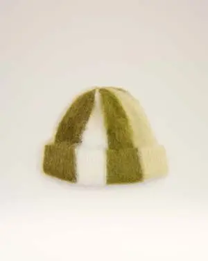 AMI Paris Striped De Coeur Beanie