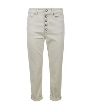 DONDUP Button-fly Cuffed Pants - Nude