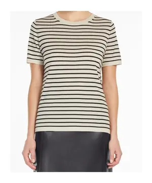 Max Mara Striped Crewneck T-shirt - First-cut Wool