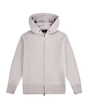 Hogan Logo-printed Zipped Hoodie - White