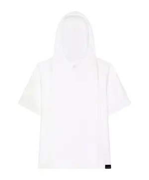 COURREGES Embroidered Logo Hooded T-shirt